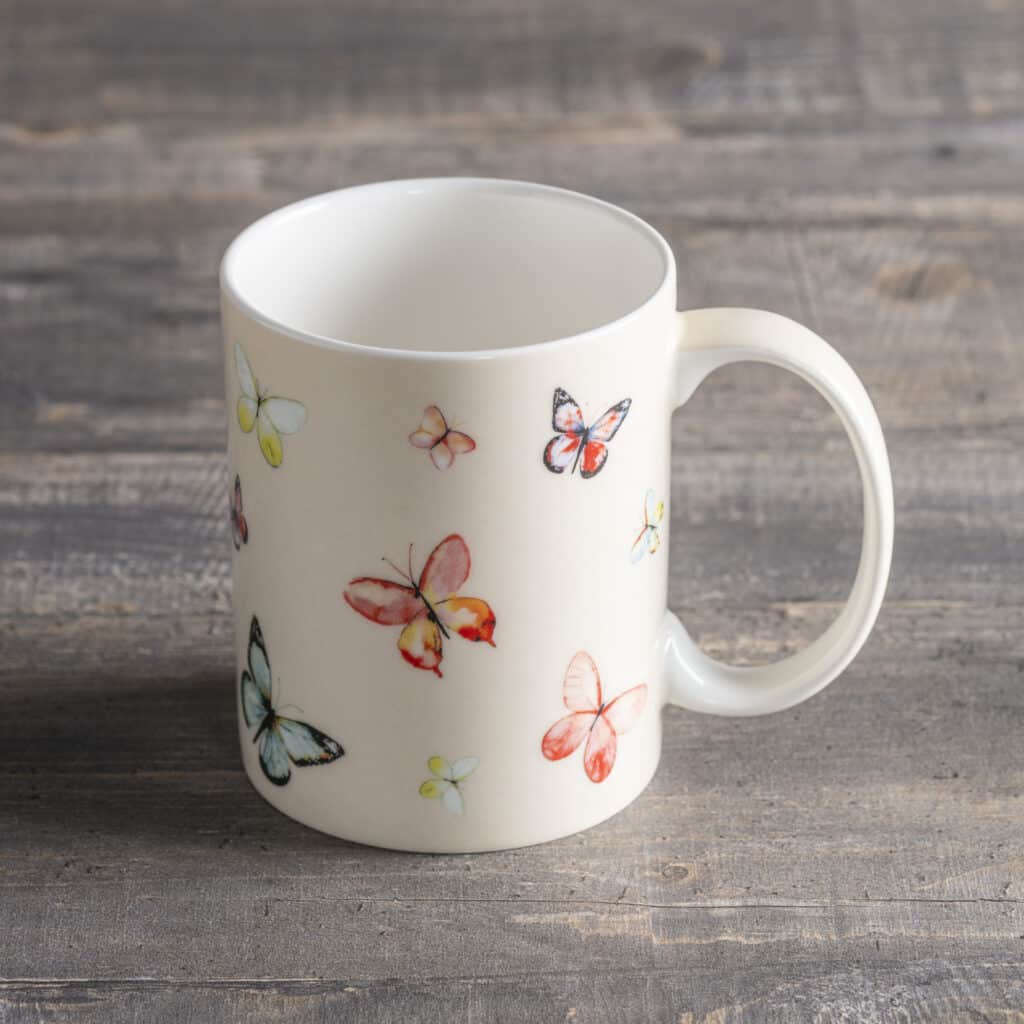 Botanical Fresh Butterflies Single Mug - Maison D'Hermine