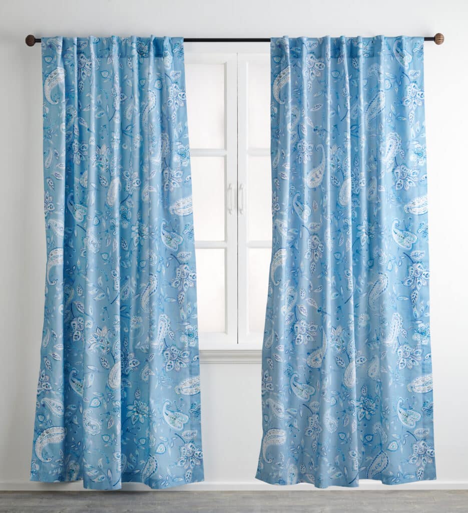Ramage Steel Blue Curtain - Maison D'Hermine
