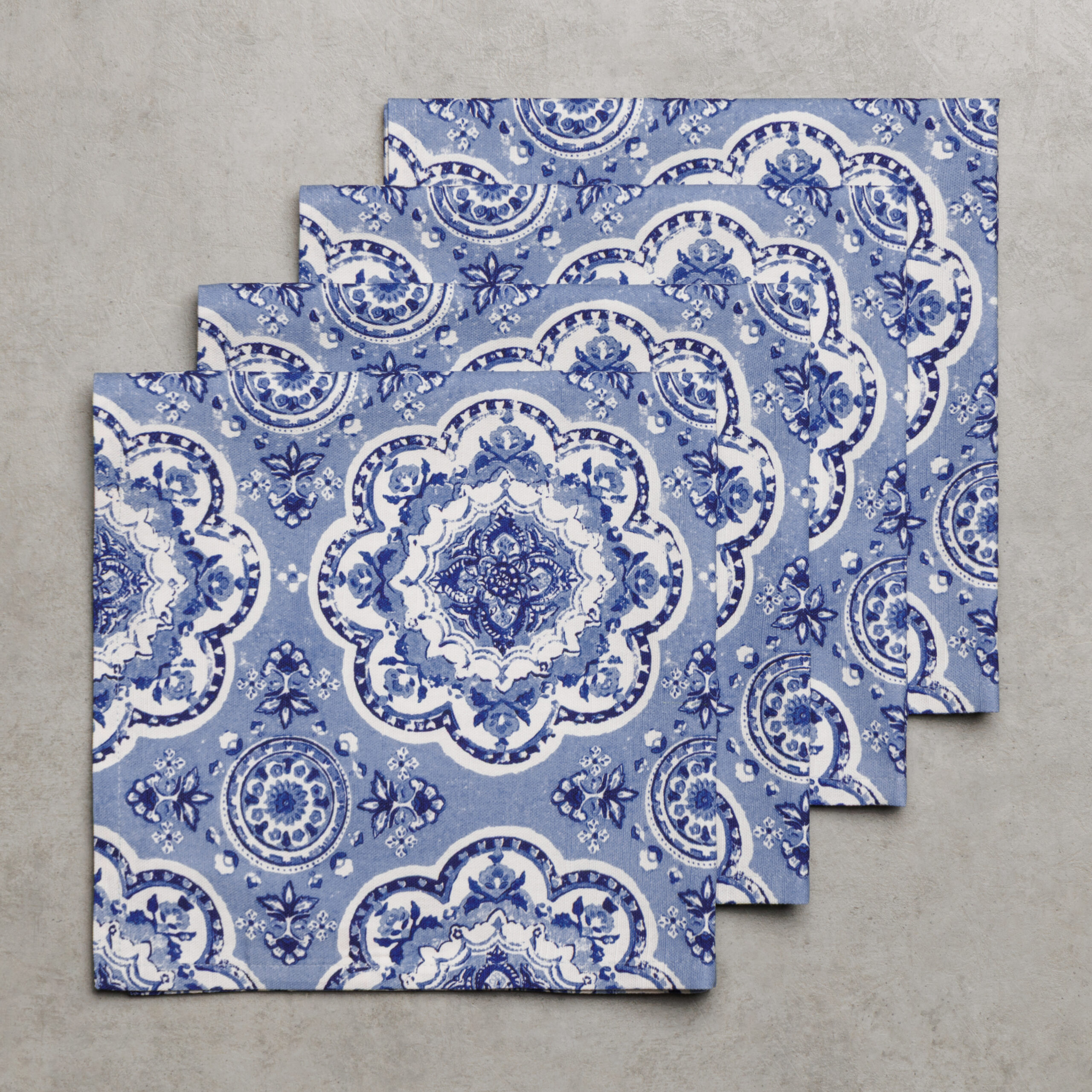 Melodie Blue Napkins - Maison D'Hermine