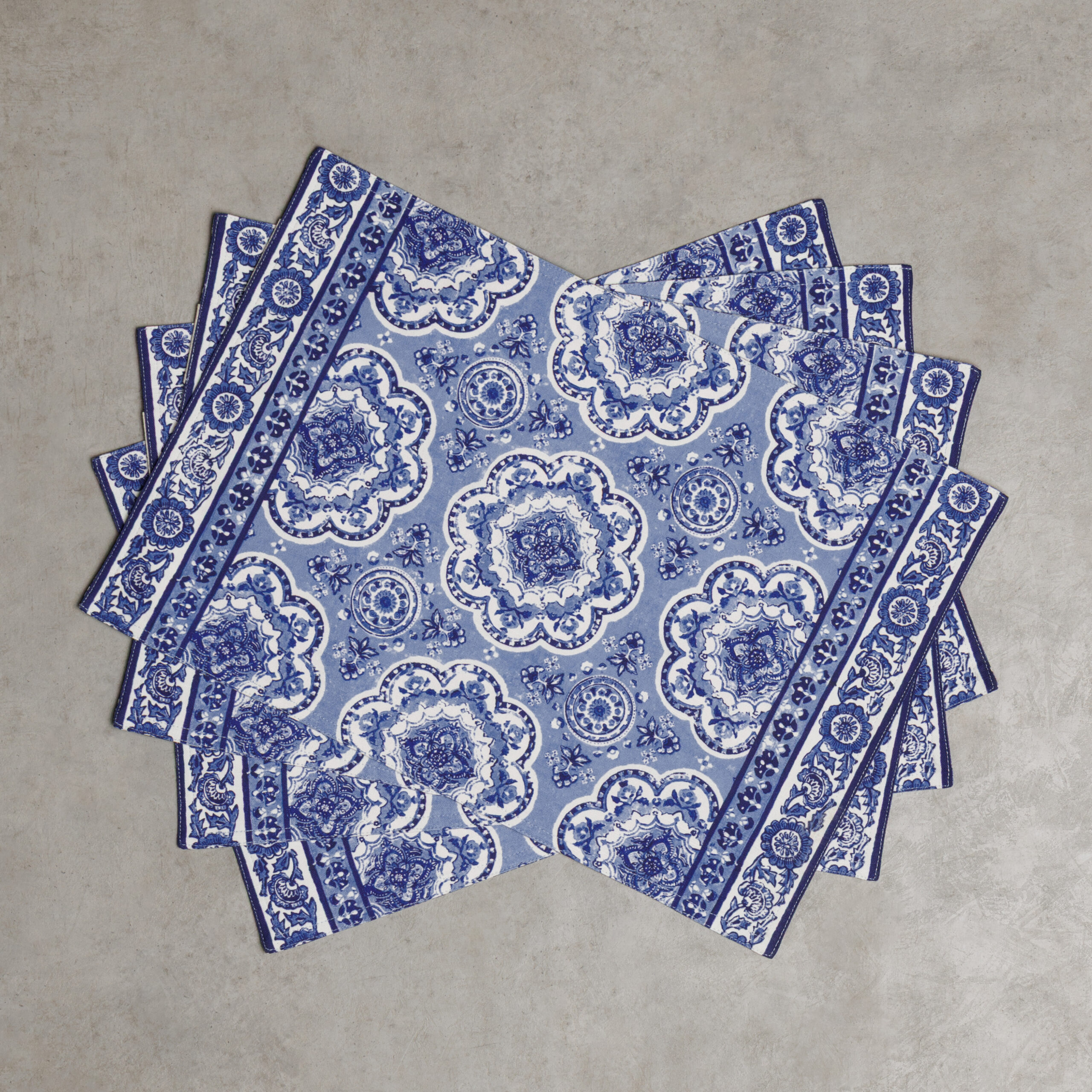 Melodie Blue Placemats - Maison D'Hermine