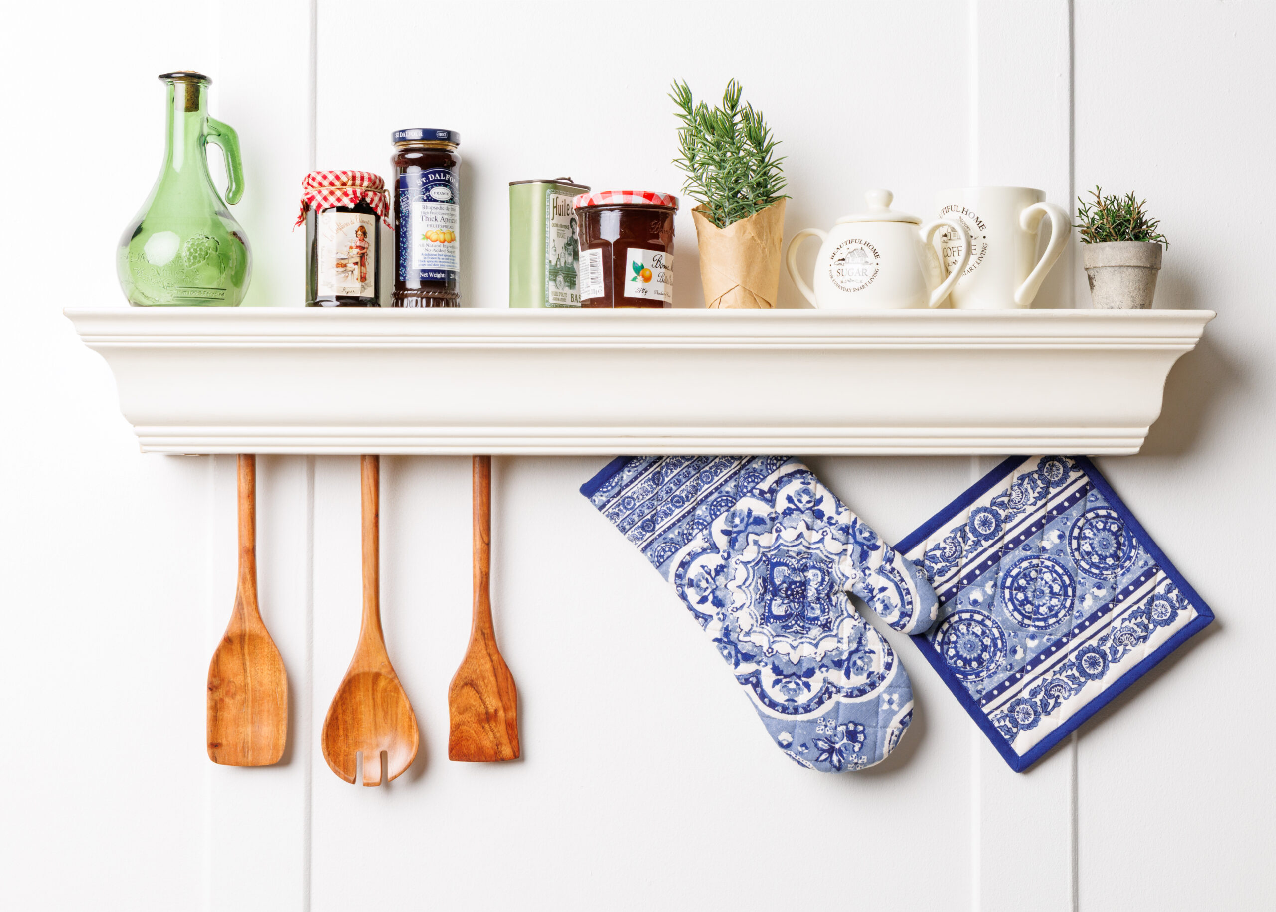 Melodie Blue Glove & Potholder - Maison D'Hermine