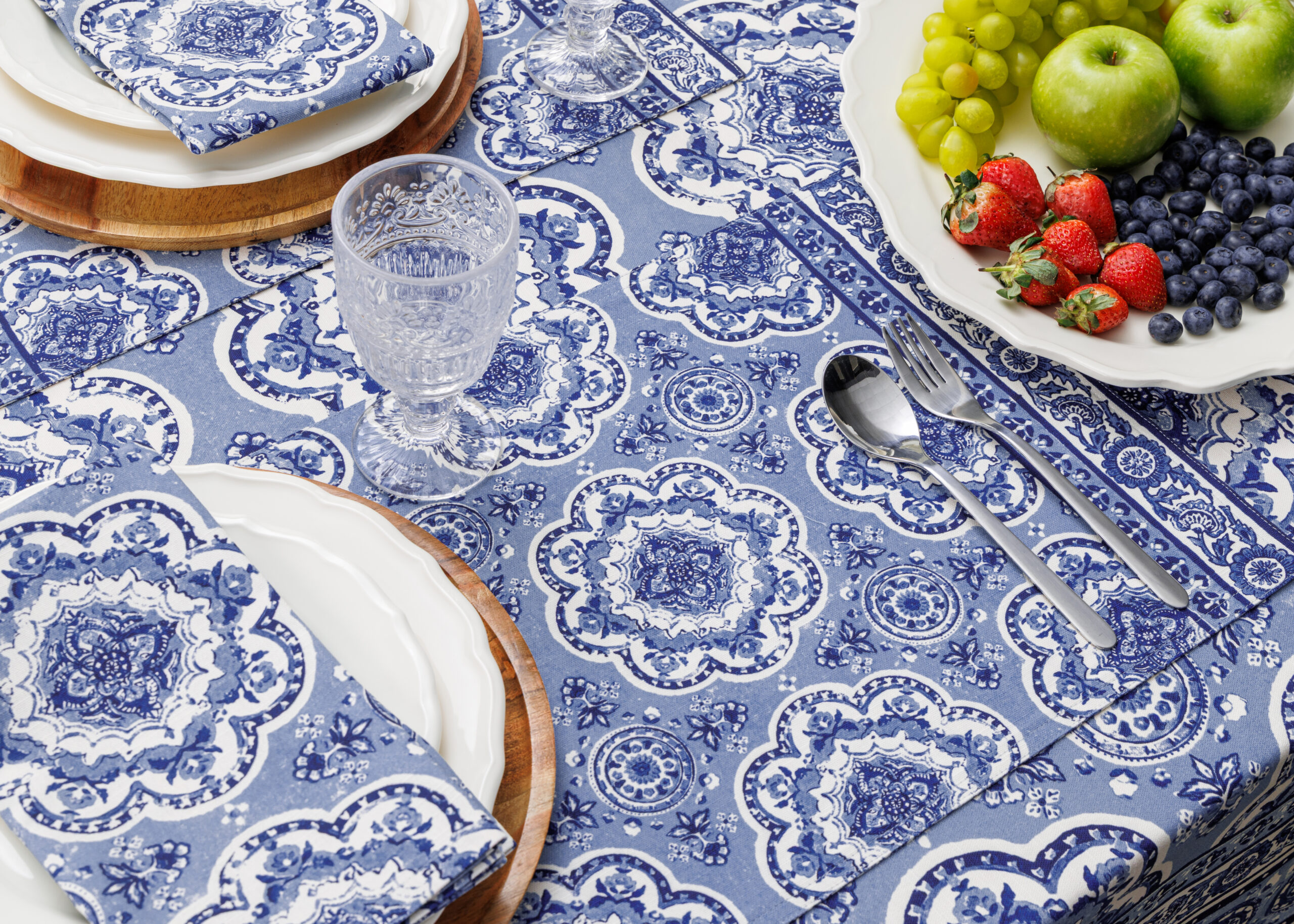 Melodie Blue Placemats - Maison D'Hermine